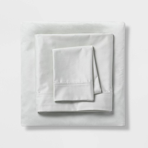 400 Thread Count Solid Cotton Performance Sheet Set - Threshold | eBay