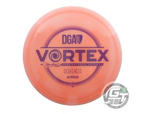 NEW DGA [ALLEN] Atmos Vortex 172g Peach Purple Stamp Fairway Driver Golf Disc | eBay