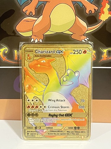 Charizard GX ！Gold Metal Pokemon Card Collectible Gift/Display | eBay