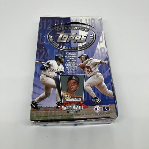 1996 Topps Baseball Series 2 Opened Hobby Box 17 Packs Included Mickey ...