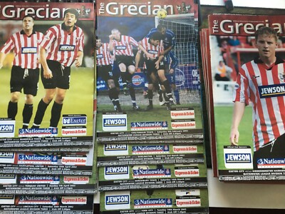 Exeter City home programmes 2001/02 season - various | eBay UK