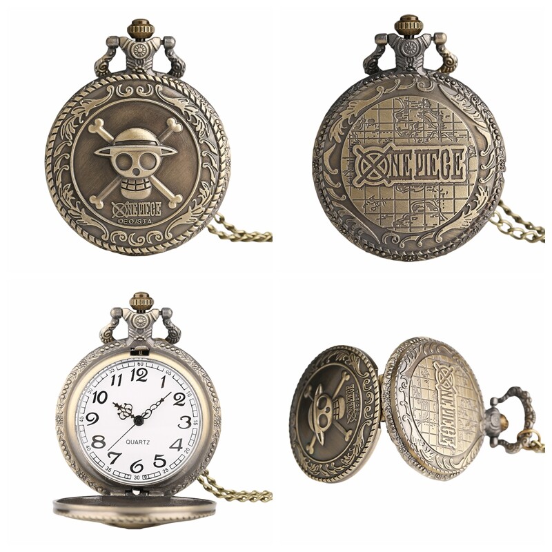 Steampunk Quartz Analog Pocket Watch with Necklace Chain for Women Men ...