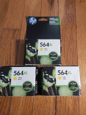 HP CB323WN 564XL High Yield Original 3 New HP 564XL Ink Yellow Jaune ...
