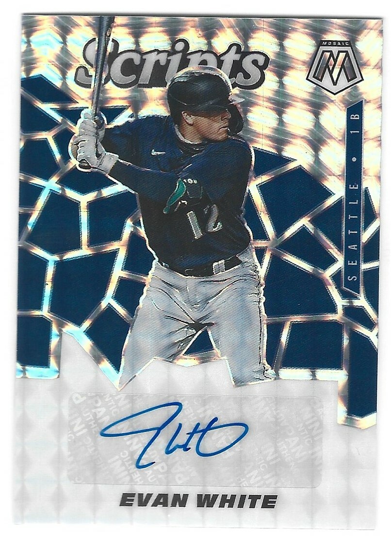 EVAN WHITE 2021 MOSAIC SCRIPTS ROOKIE AUTO MARINERS T# | eBay