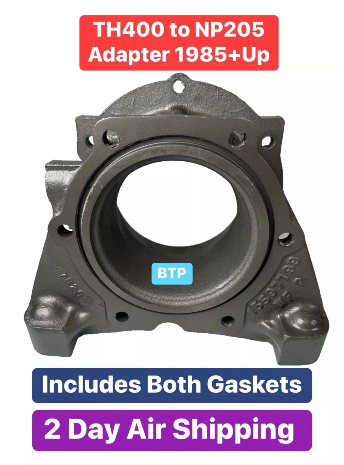 1985+UP CHEVY GMC TURBO 400 TH400 4L80E TO 205 TRANSFER CASE ADAPTER ...