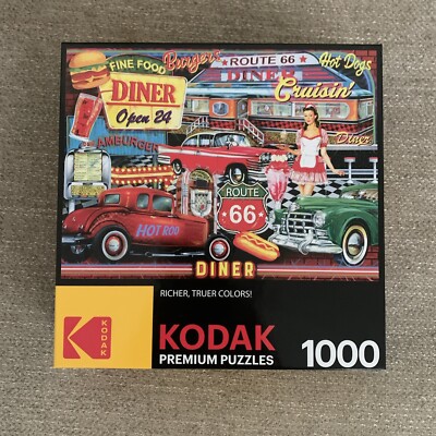 KODAK Premium Puzzles Puzzle 50's Diner by Edward Wargo 1000 piece ...