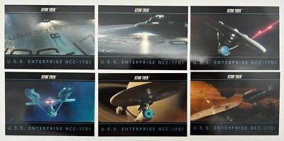 Star Trek USS Enterprise NCC-1701 - 2009 Chase Card Set 6 Cards E1 - E6 ...