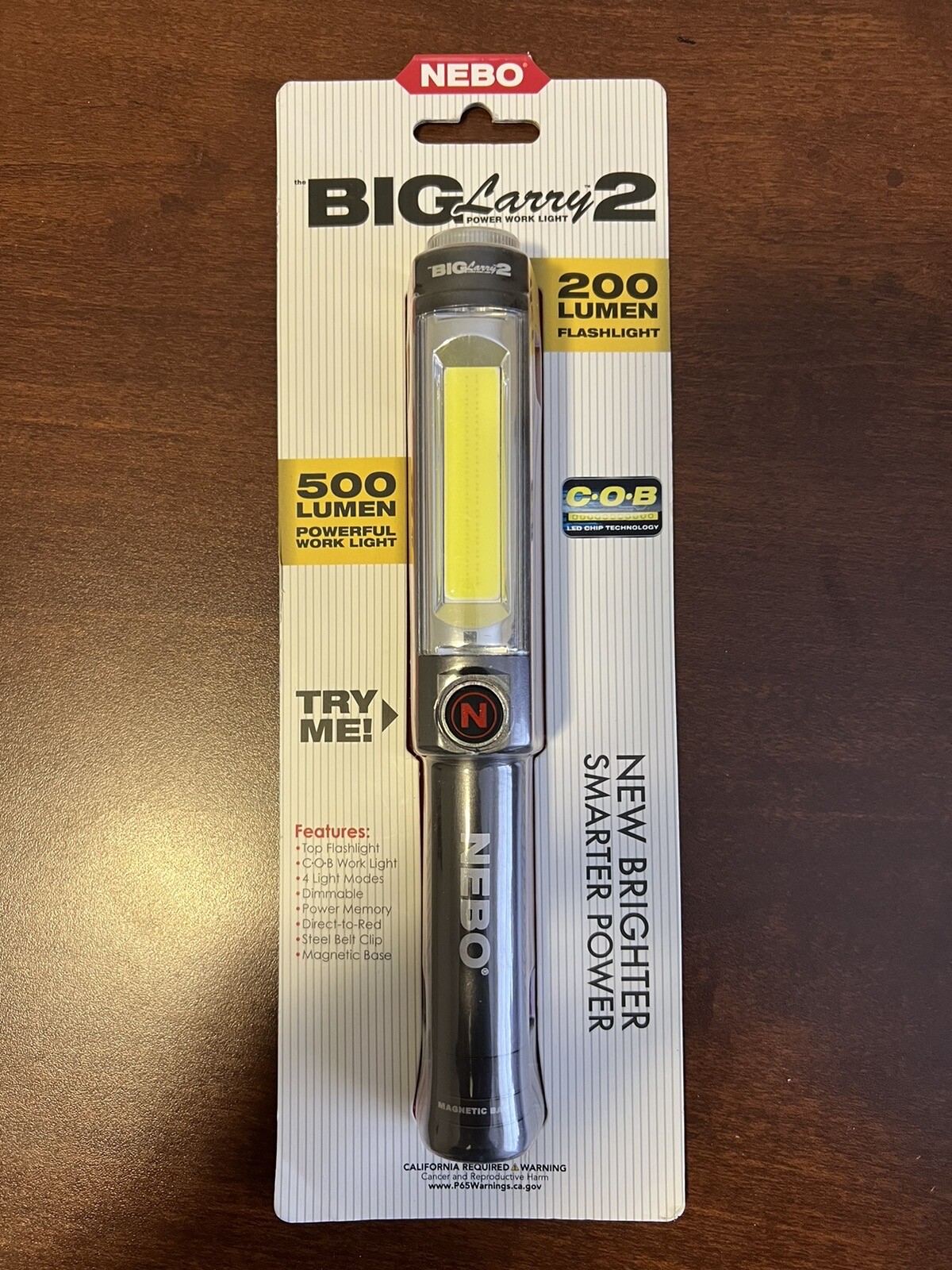 New NEBO Big Larry 2 Worklight - 6902, 200 Lum Flashlight, 500 Lum ...
