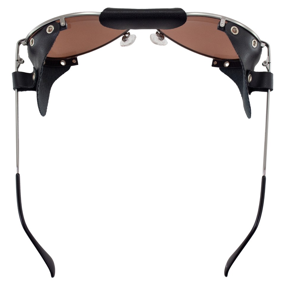 Global Vision Aviator-3 Motorcycle Sunglasses w/Side Shields Gunmetal ...