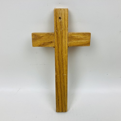 Wood & Plastic Jesus Christ Crucifix Cross 8” x 4” Religious Catholic ...