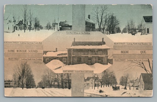 Beebe Quebec “Two Post Offices in One Building” Rare Antique CPA Main ...