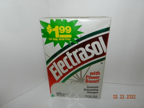 Vintage Electrasol Family Size Dishwashing Detergent Powder 50 oz Box ...