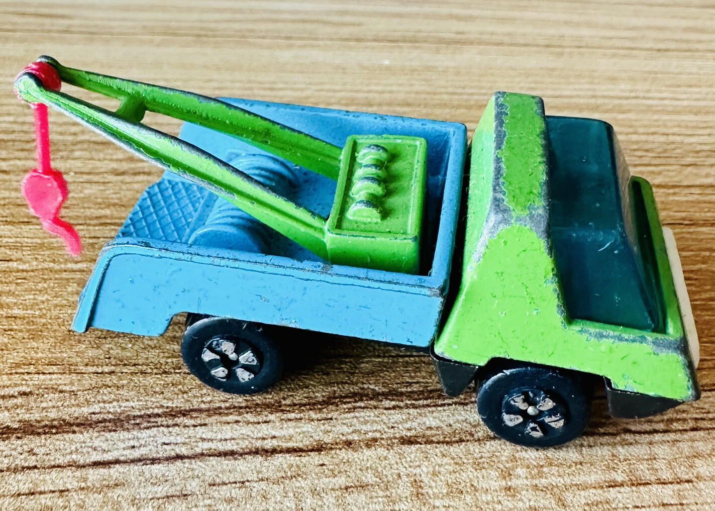 VINTAGE 1978 PLAYART TOW TRUCK WRECKER Hong Kong Original Old Toy Green ...
