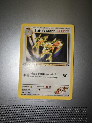 Pokémon TCG Blaine's Dodrio Gym Challenge 32 Regular 1st Edition ...