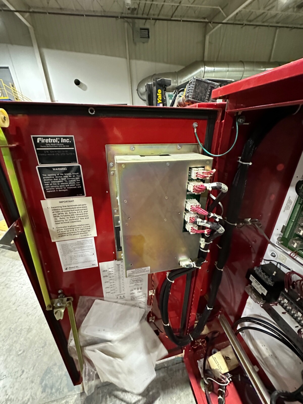 Electric Fire Pump Controller Transfer Switch Cabinet 480V 300 PSI 50HP ...