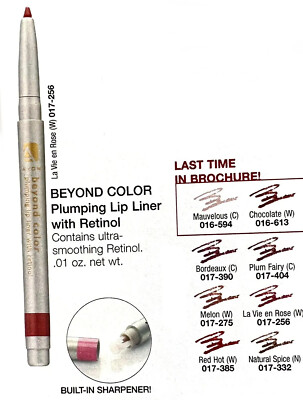 X2 New Avon BORDEAUX Beyond Color PLUMPING LIP Liner + Retinol + Sharpener NOS | eBay