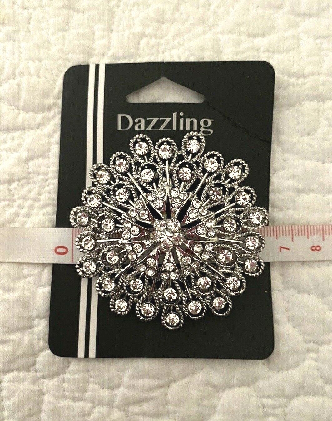Rhinestone Brooch With Safety Pin Suit Bridal Wedding Formal Occasions ...
