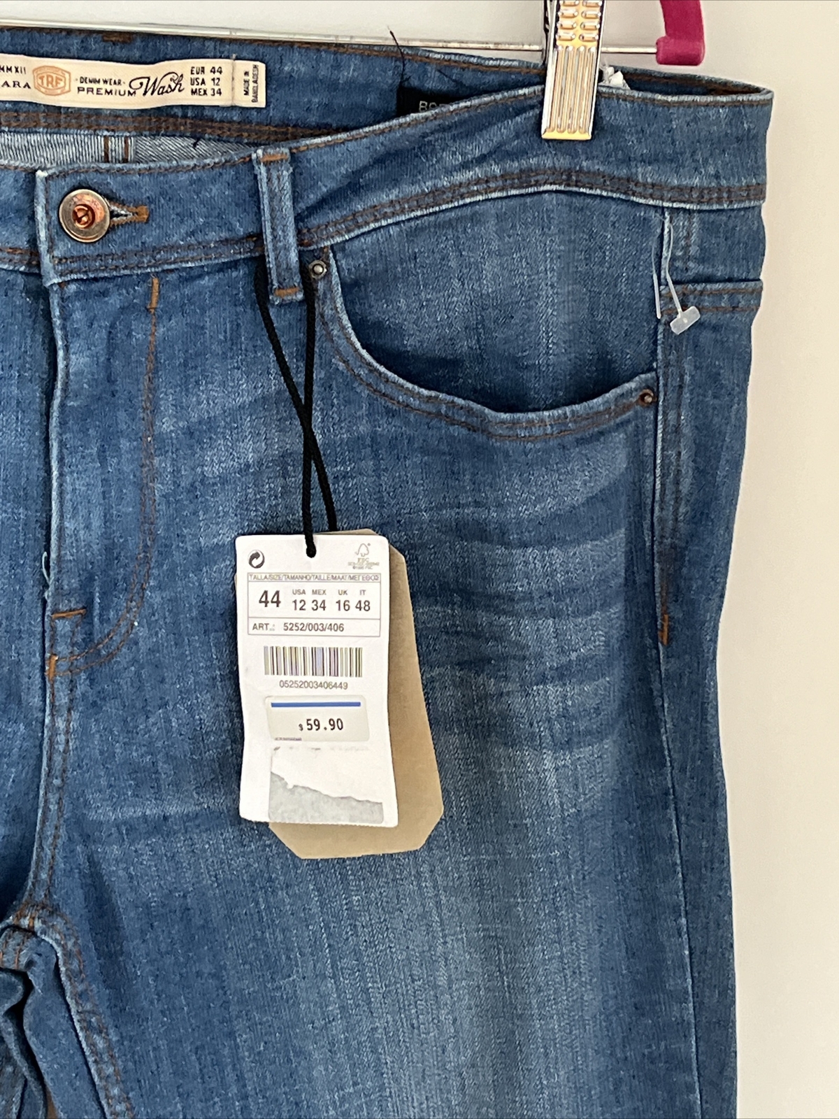 Zara TRF Boot Cut Jeans Womens 12 Premium Wash NWT | eBay