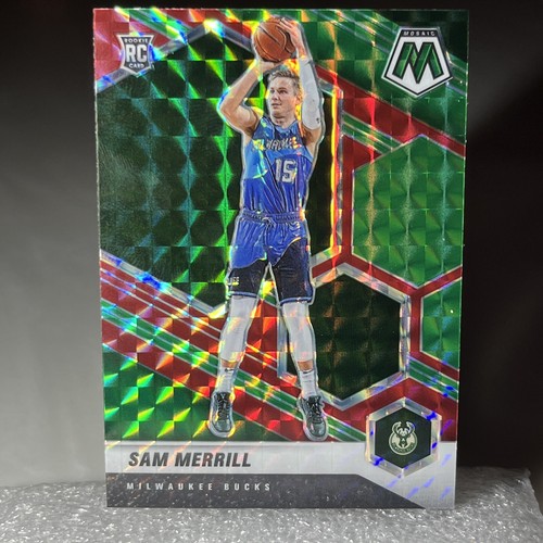 2020-21 Panini Mosaic - Rookie Sam Merrill #240 Choice Red & Green ...