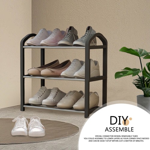 Tier Stable Space Saving Quick Assembly Shoe Rack Wardrobe Heavy Duty ...