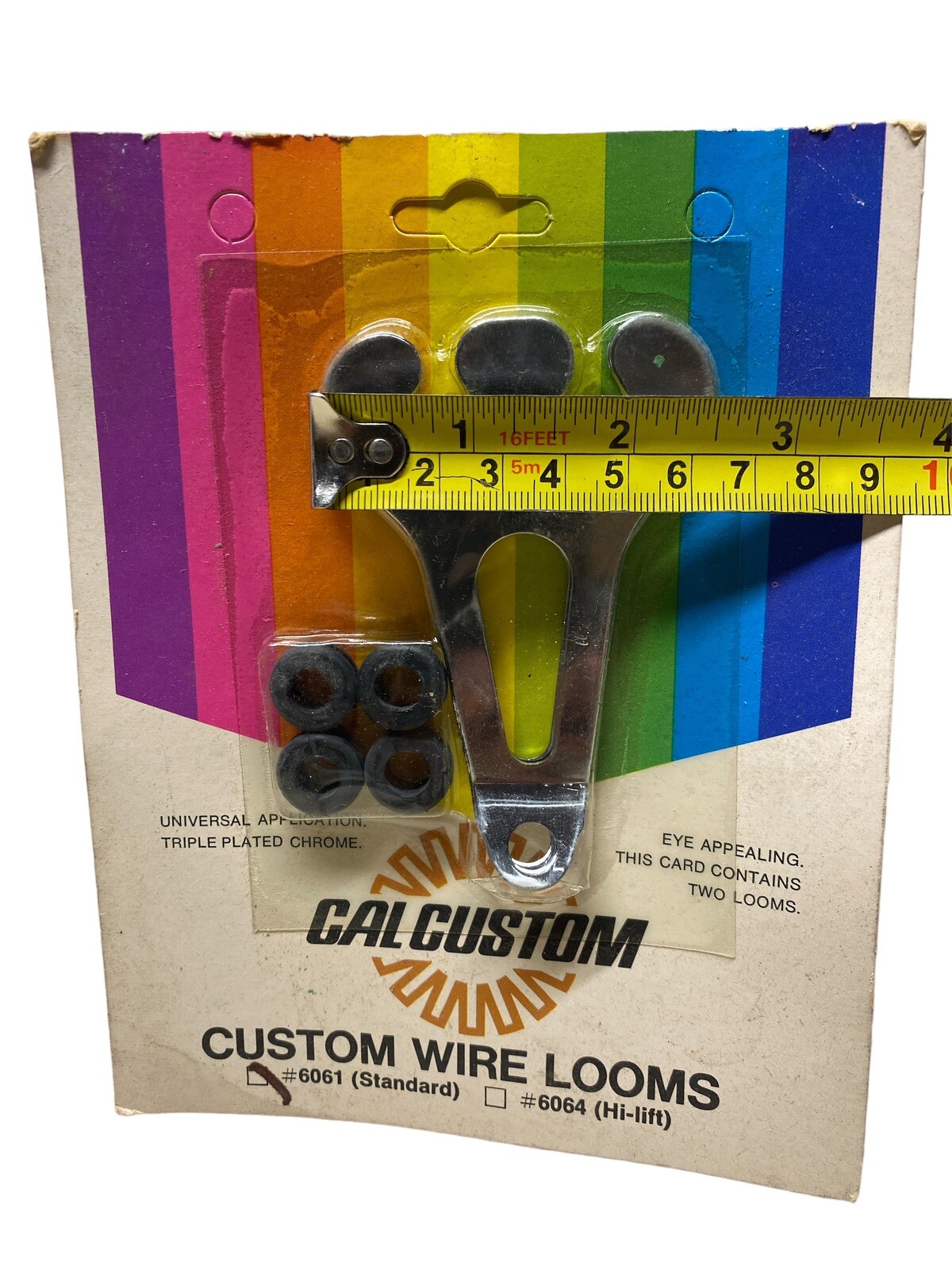 NOS Cal Custom Chrome Custom Wire Loom #6061 Fit's 2 Wires & 2 Looms in ...