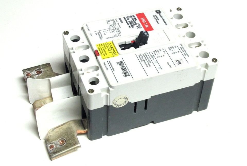 * Cutler-Hammer ED 65k Industrial Circuit Breaker 100A, 3P Cat# ED3100 ...