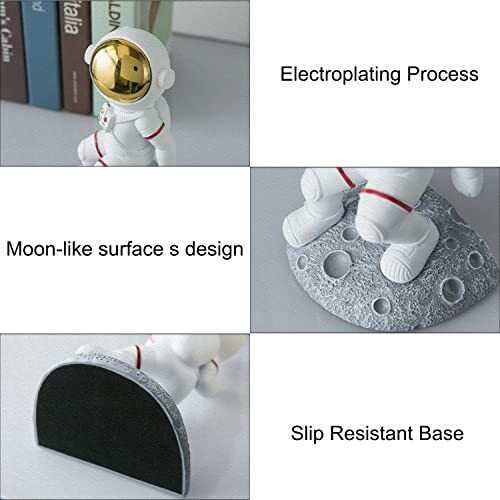 Space Theme Bookends For Shelves Astronaut Moon Book Ends For Kids Room ...