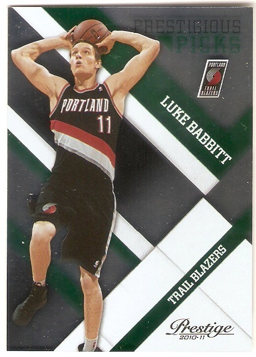 LUKE BABBITT ROOKIE SERIAL /499 2010-11 PRESTIGE PRESTIGOUS PROS 16 ...