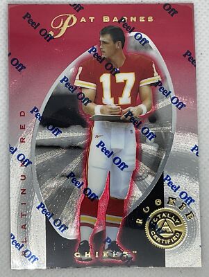 1997 Pinnacle Totally Certified #141 Pat Barnes Platinum Red /4999 | eBay