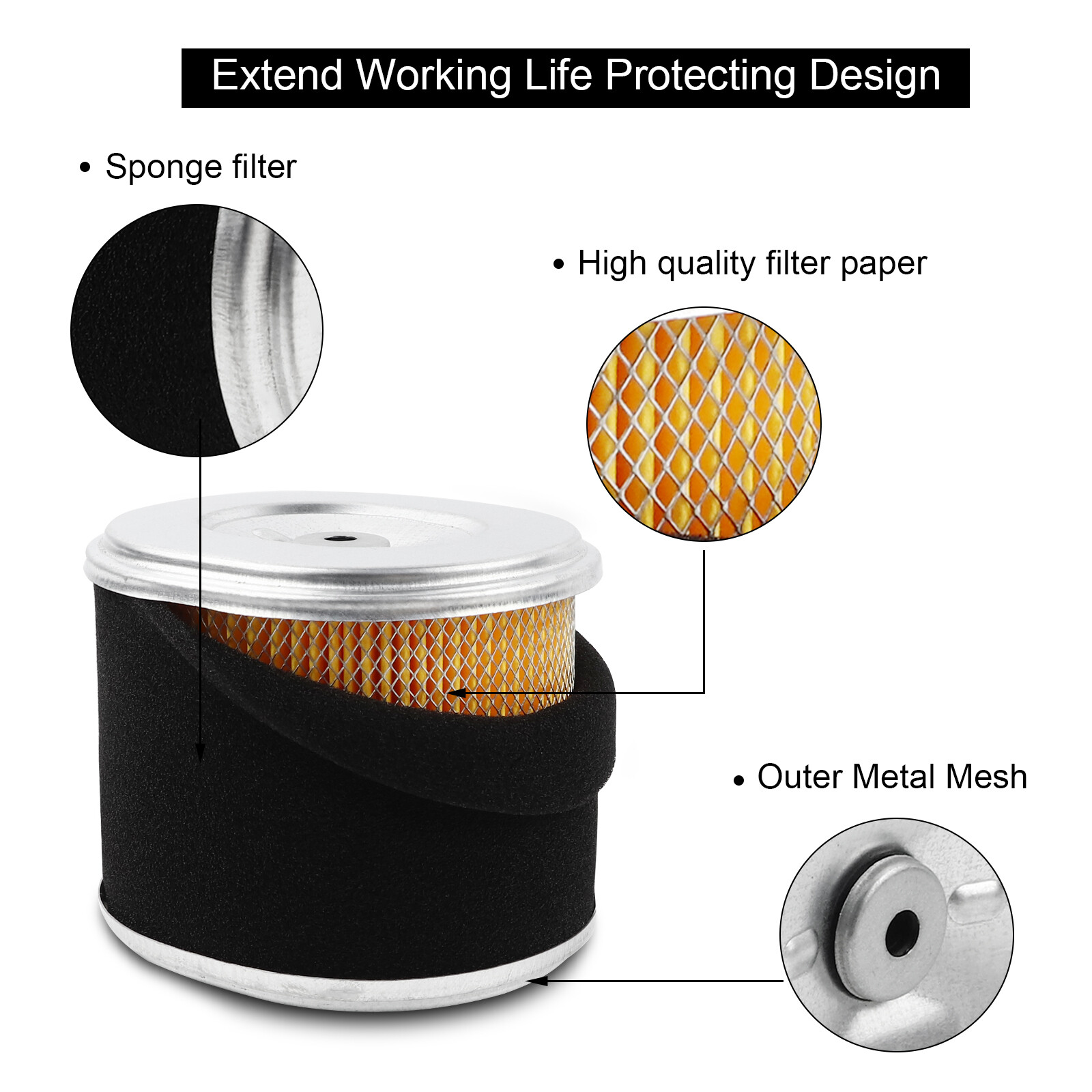 4*AIR FILTER TO SUIT HONDA ENGINES GX340 GX390 11HP TO 13HP ENGINES ...