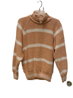 Vintage Forenza Pink Chunky Knit Sweater~80's~Size M~White Stripes ...