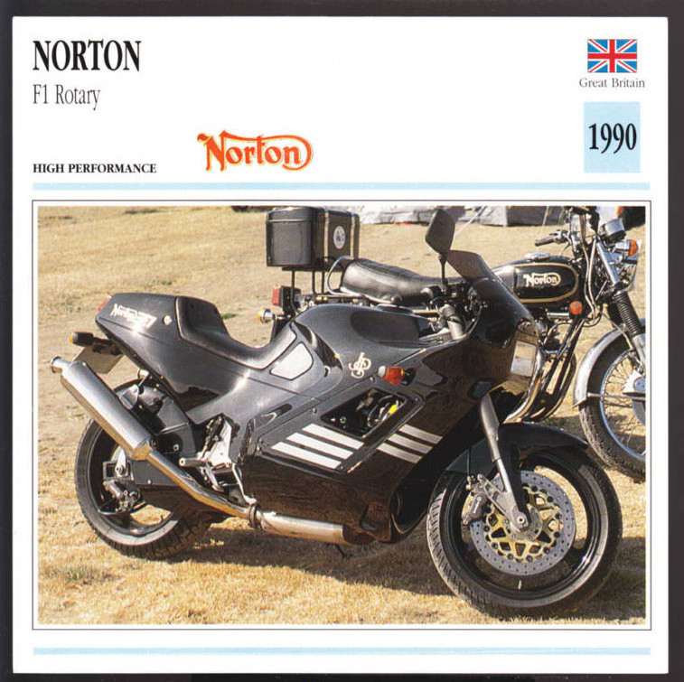 1990 Norton F1 Rotary Engine 588cc Motorcycle Photo Spec Sheet Info ...
