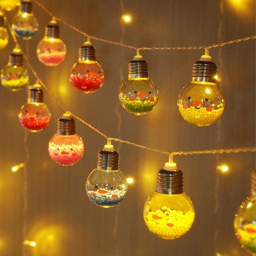 Christmas Tree String Lights -10 LED Colorful Foam Ball Bulbs,6ft ...