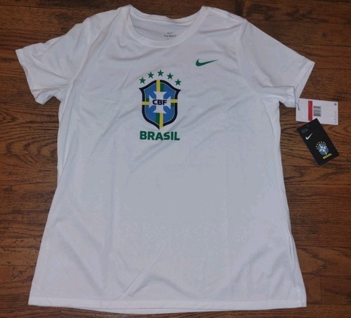 Nike Dri-Fit Brazil CBF Soccer T-Shirt Women's Large The Nike Tee NWT ...