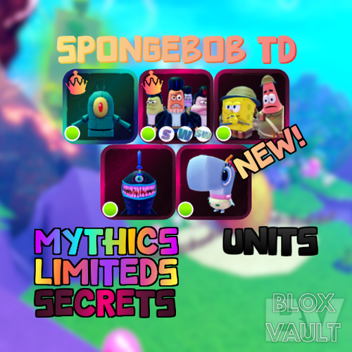 SpongeBob Tower Defence New Units | 🧽 SBTD Secret & Mythic Units Quick ...
