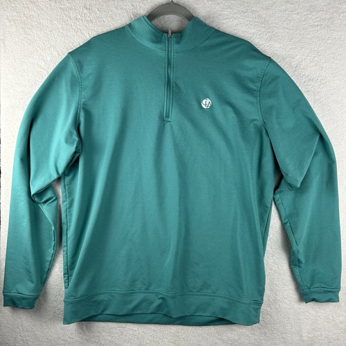 Peter Millar Perth 1/4 Zip Pullover Mens XL Blue Golf Performance ...