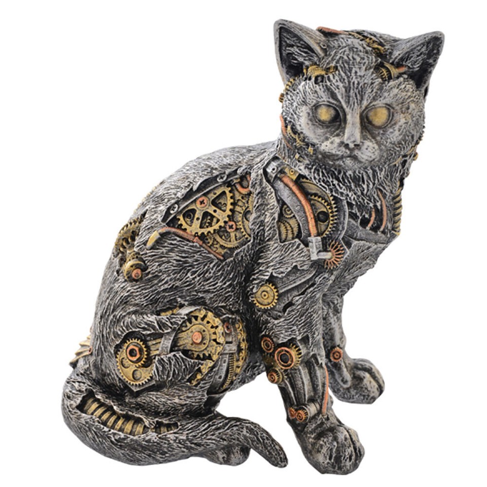 Gibson Gifts Steampunk Cat Figurine Sculpture Tabletop Home/Lounge ...