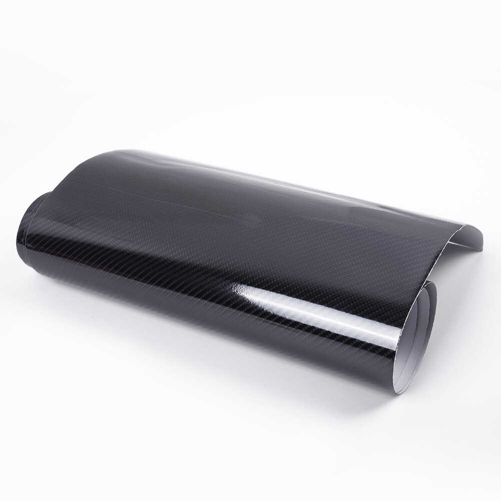 Car Decal 5D Ultra-Gloss Glossy Black Carbon Fiber Vinyl Wrap Sticker ...