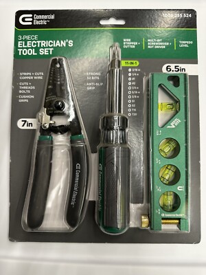 COMMERCIAL ELECTRIC 3 PIECE ELECTRIANS TOOL SET 1008255524 NEW | eBay