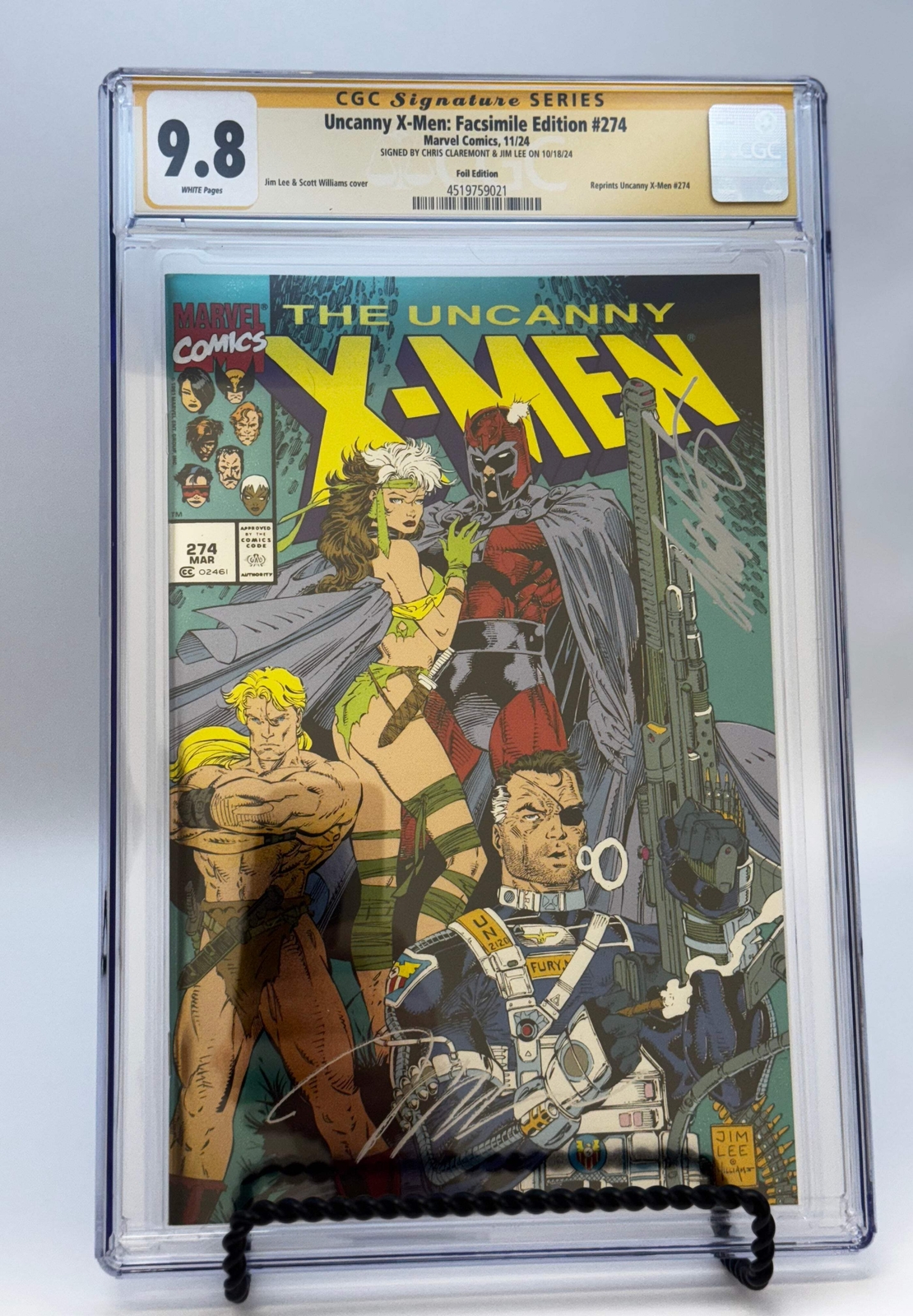 [SIGNED BY JIM LEE | CHRIS CLAREMONT] [FOIL] UNCANNY X-MEN #274 FACSIMILE UNKNOW | eBay