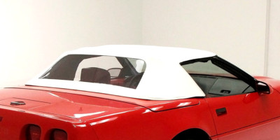 US MADE 1986 - 1993 Corvette Convertible Soft Rag Top Vinyl Kit WHITE ...