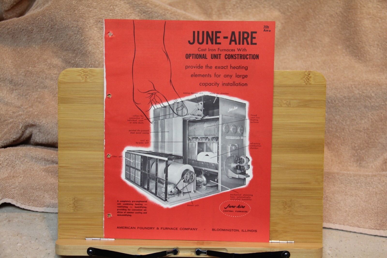 American Foundry Furnace Co Bloomington IL June Aire Cast Iron Brochure ...