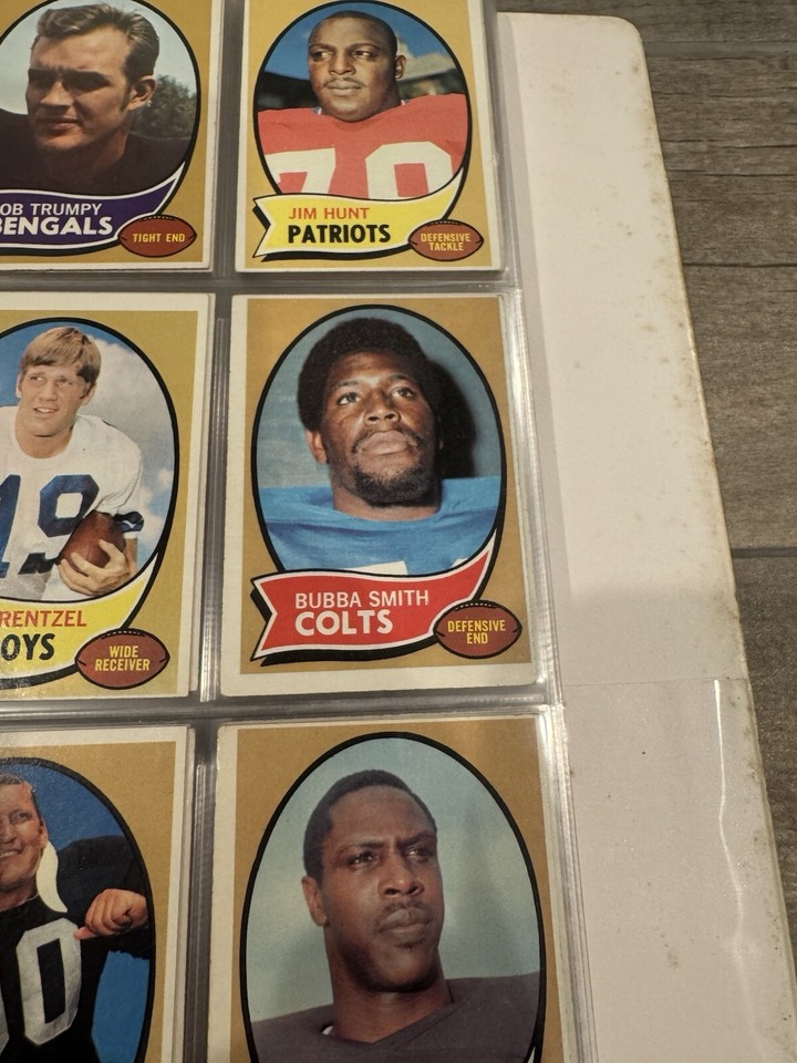 1970 TOPPS FOOTBALL COMPLETE SET 1-263 EX CARDS BINDER & PAGES OJ ...