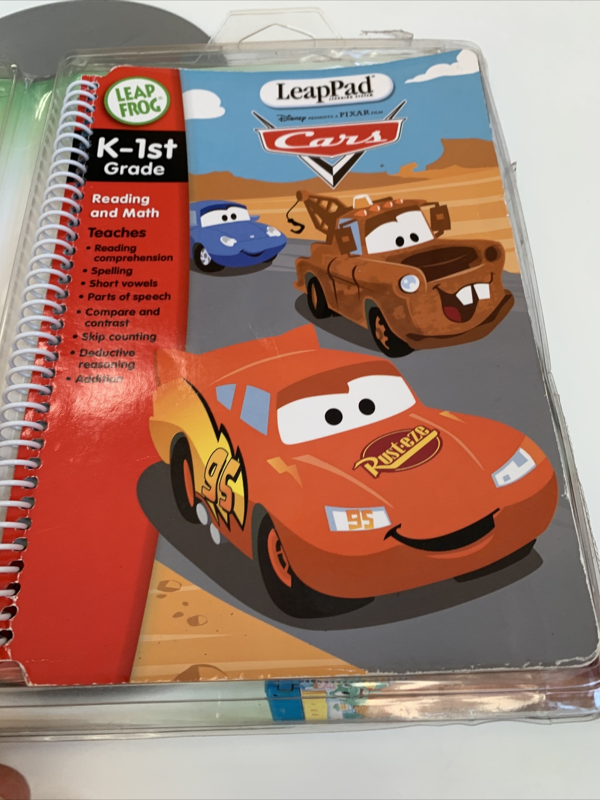 Leapfrog LEAP PAD Disney Cars K-1ST GRADE Reading & Math Game Book ...