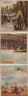 1890 – Colorful calendar advertising Buckeye Binders & Mowers | eBay