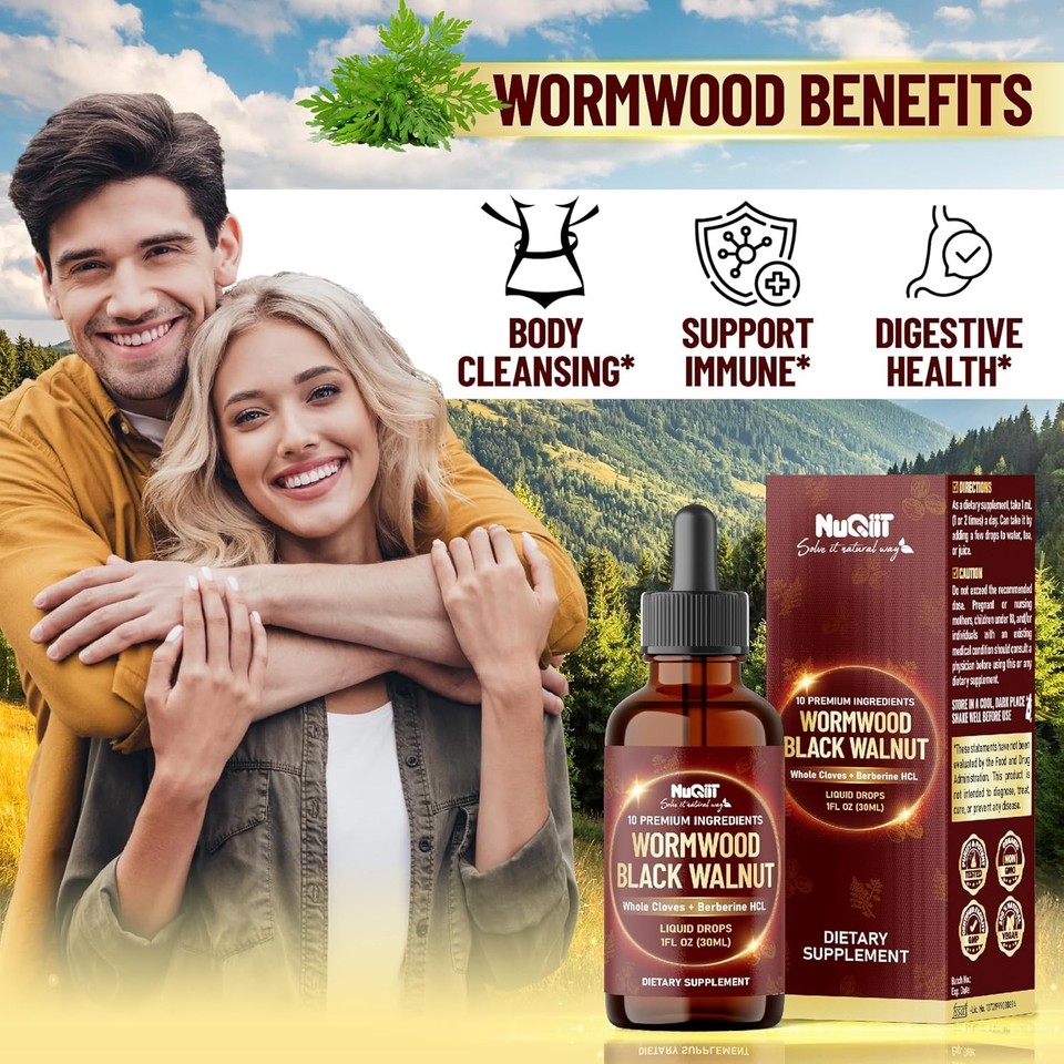 10in1 Parasite Cleanse Extract Wormwood Liquid Drops with Wormwood ...