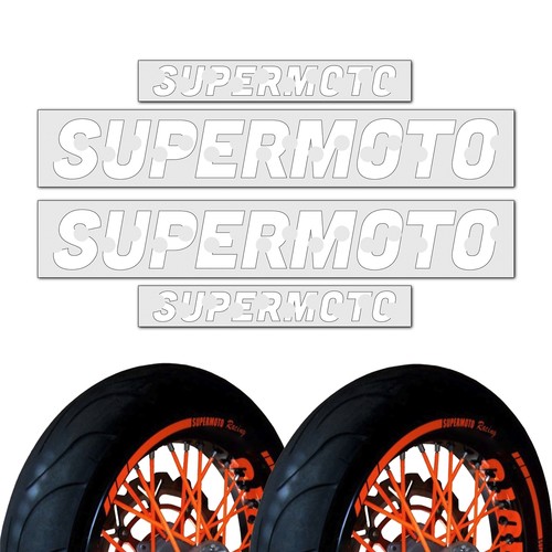 White Supermoto Decal Spoke Sticker For TM 450EN 12 13 14 15 16 17 18 ...