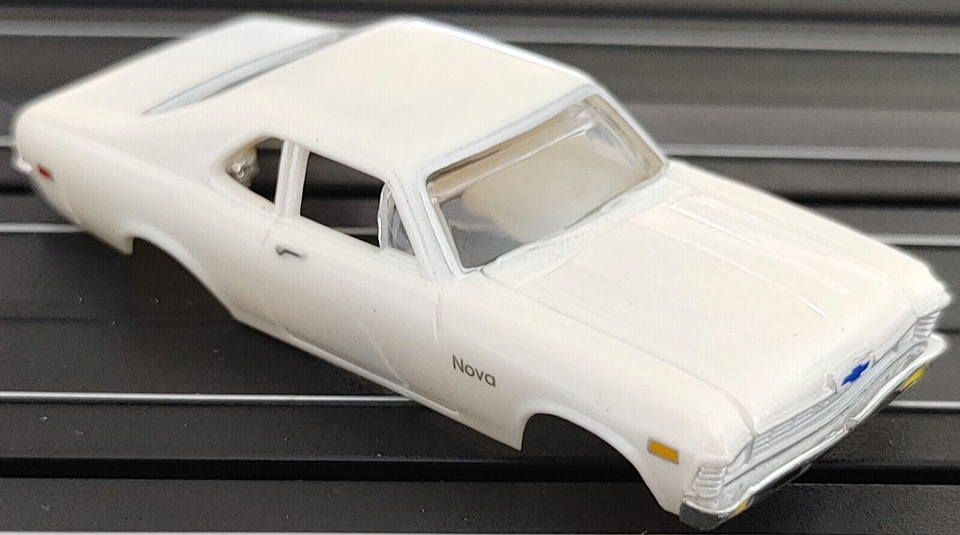 71 Chevy Nova SS WhitePearl JL ThunderJet SlotCar BODY for AURORA ...