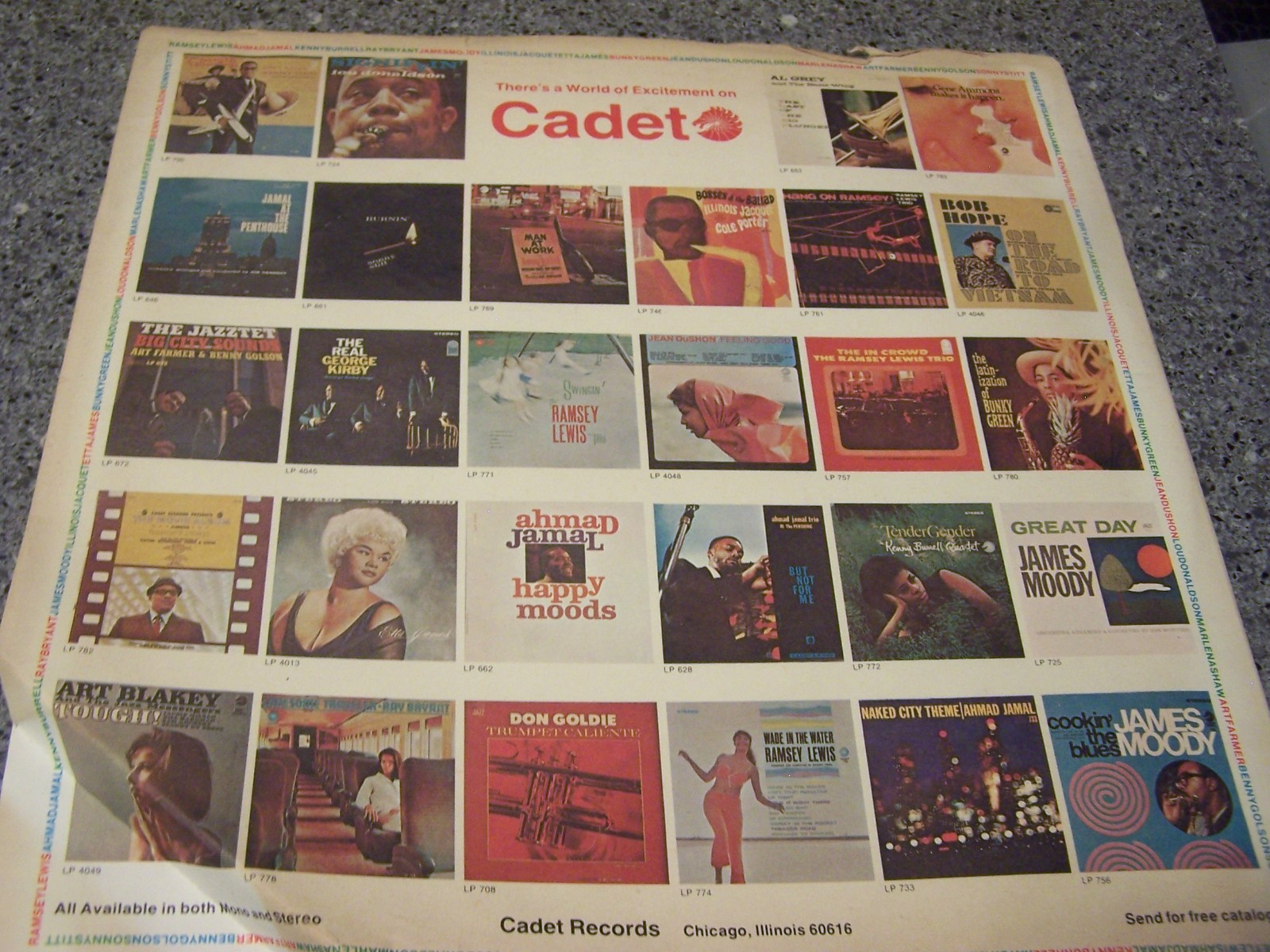 Kenny Burrell "Ode to 52nd Street" CADET LPS 798 LP W/ORIG. INNER ...