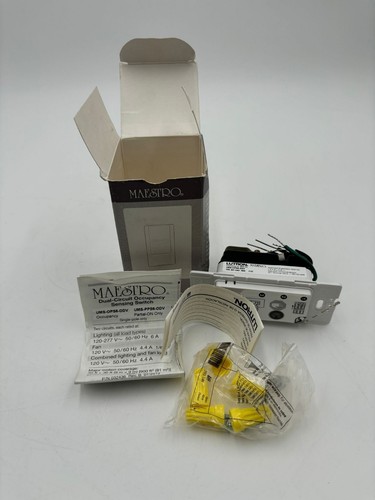 Qty 5 LUTRON MAESTRO U MS-PPS6-DDV-WH DUAL CIRCUIT OCCUPANCY SENSING ...